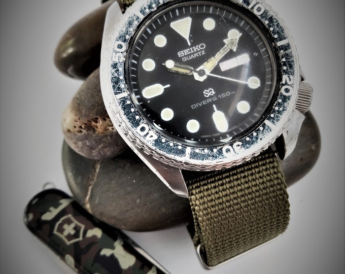 VIDEO* Vintage First "seiko Sq" Turtle Quartz Diver 7548 Day/date 1970 ...