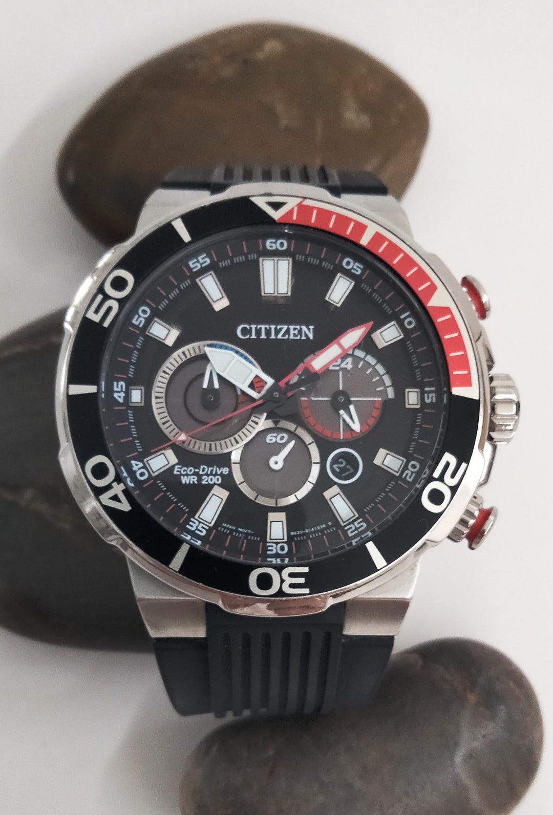 Video* Immaculate CITIZEN ECO-DRIVE WR200 Chronograph Dive Watch ...