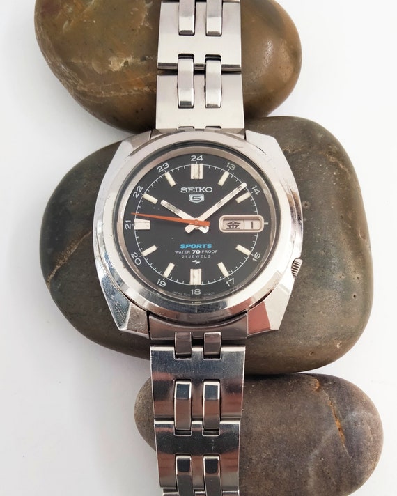 VIDEO* Vintage Jumbo "SEIKO 5 SPORTS" Automatic 7019 … - Gem
