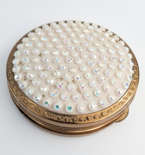 Vintage "CREST" Ladies 1950's Powder Compact Mirror V… - Gem