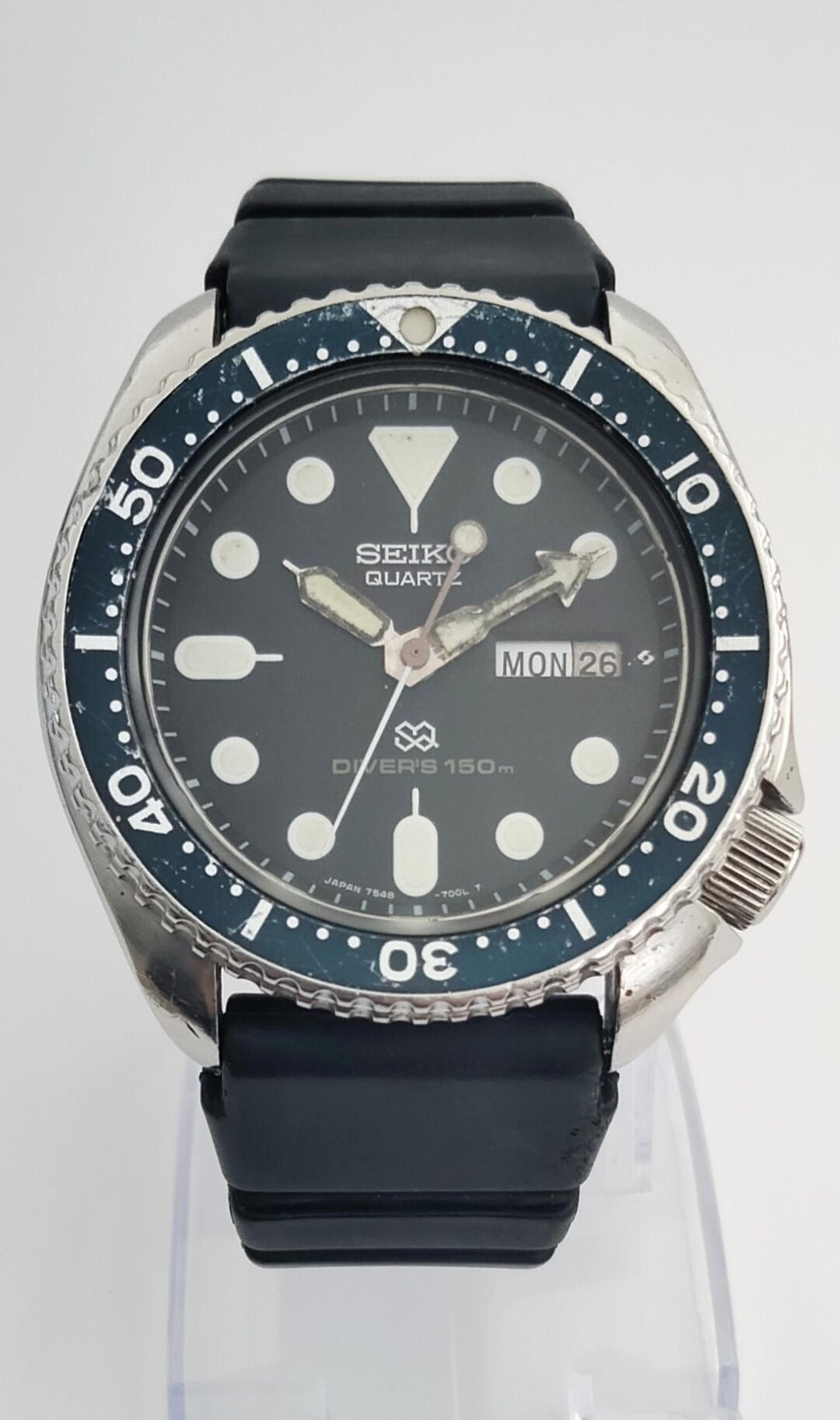 VIDEO* Vintage SEIKO 150M Turtle 42mm Diver 7548 Day/date 1980's Black ...