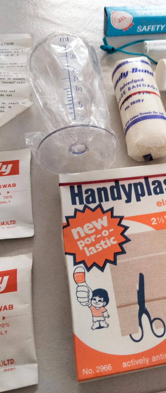 Vintage Medical Handyplast First Aid Kit 1960's Shop … - Gem