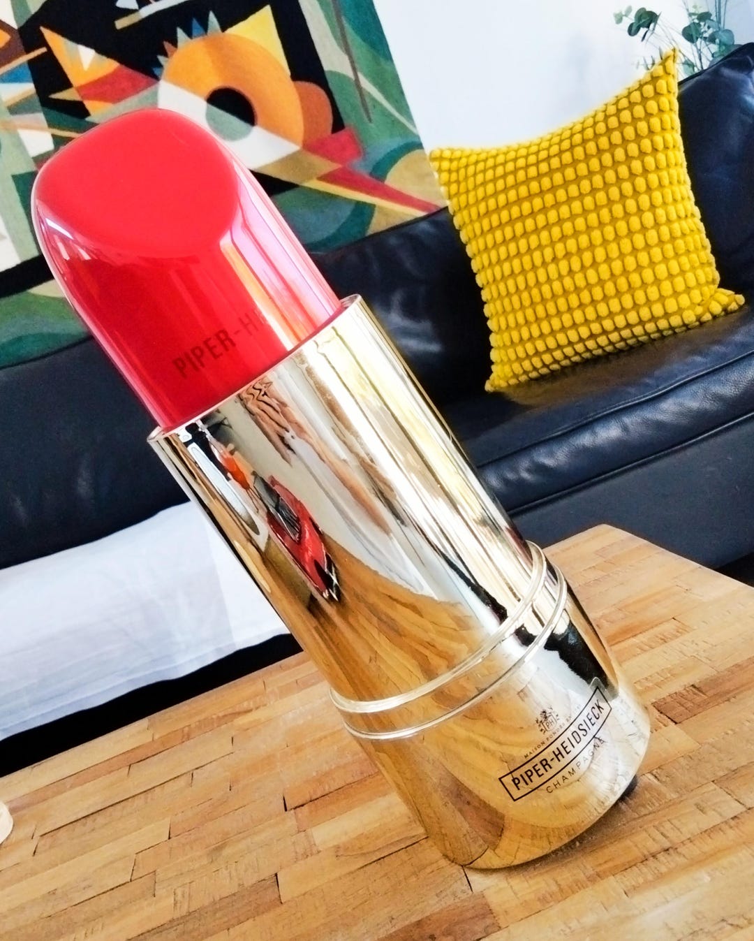 CHAMPAGNE Lipstick Cooler "piper Heidsieck" Lipstick Container Barware ...