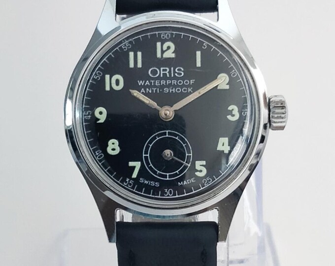 VIDEO* Vintage Swiss "oris" 28mm Black Dial Waterproof Antishock Men's ...