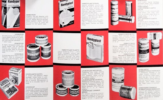 Vintage Medical Handyplast First Aid Kit 1960's Shop … - Gem