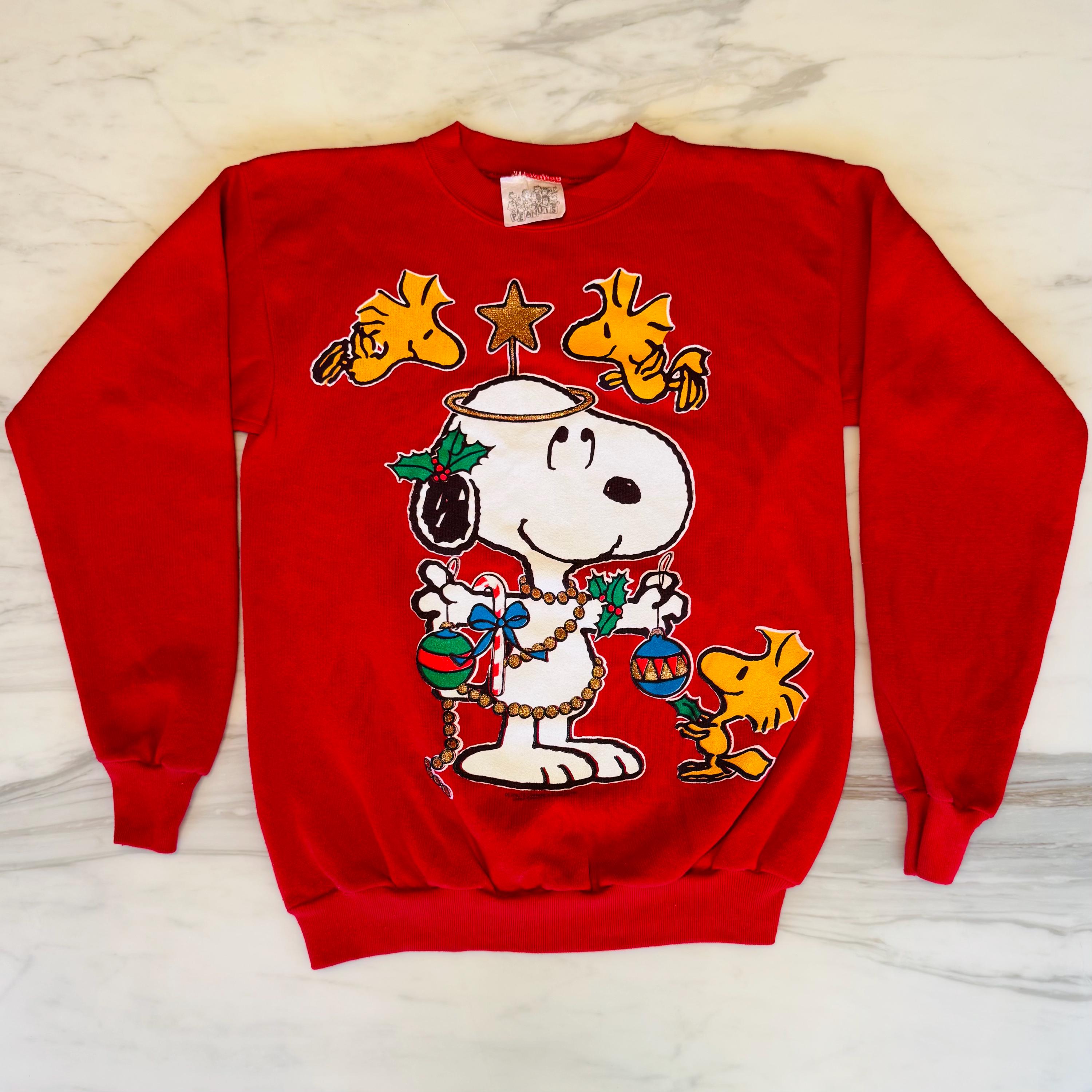 RARE Vintage Peanuts Christmas Snoopy Sweater - Etsy