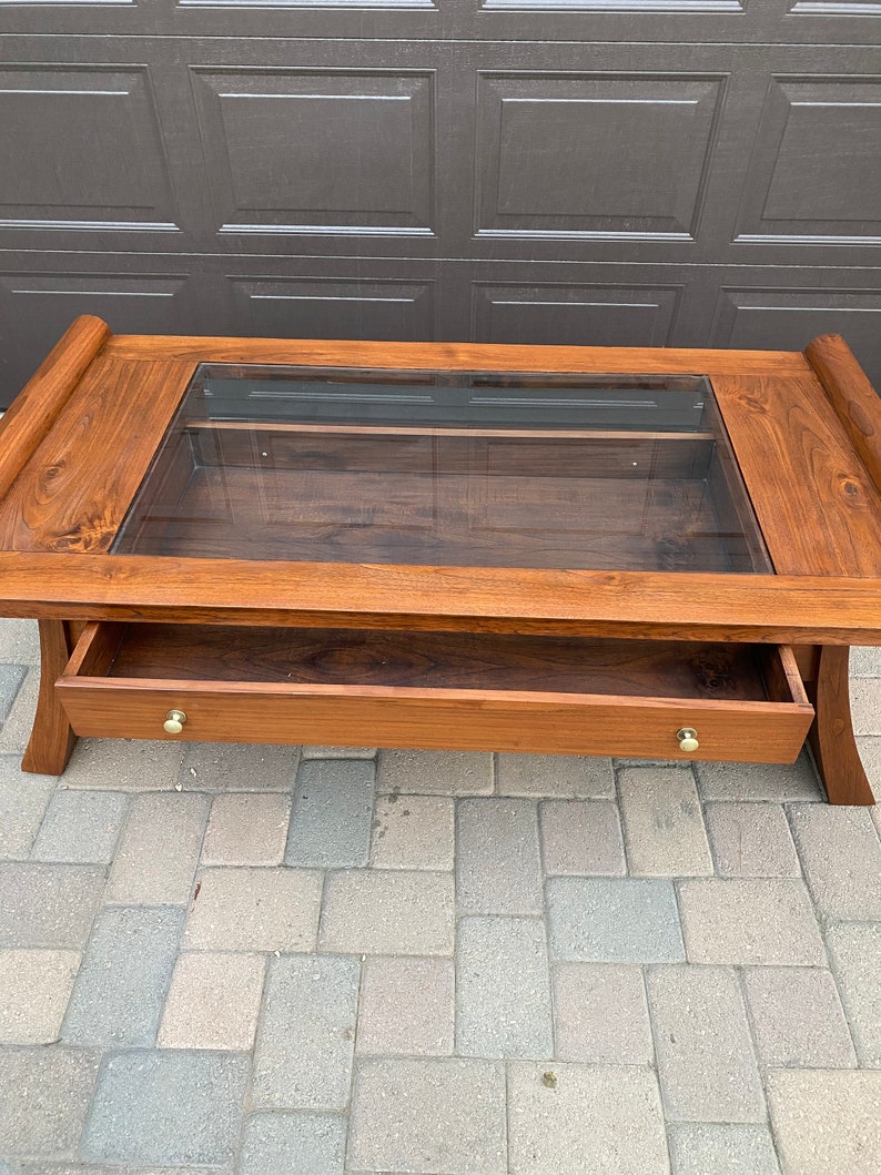 Restored Teak Windowbox Winged Coffee Table - Etsy