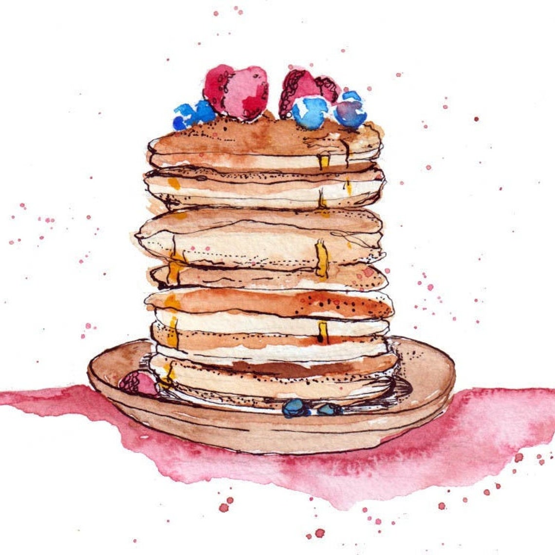 Recipe Print A4 Print UNFRAMED Pancake Print Art Wall - Etsy