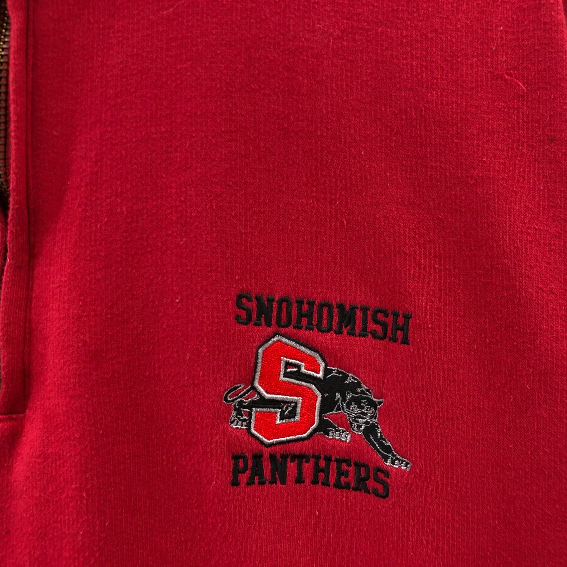Rare Vintage Snohomish Panthers High School Sweatshirt Half Zipper ...
