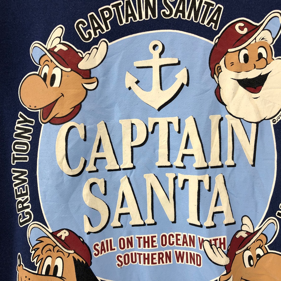 Rare Vintage Captain Santa Sweatshirt Big Logo Spellout | Etsy