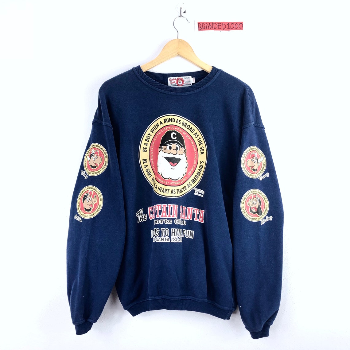 Rare Vintage Captain Santa Sweatshirt Pullover Jumper | Etsy