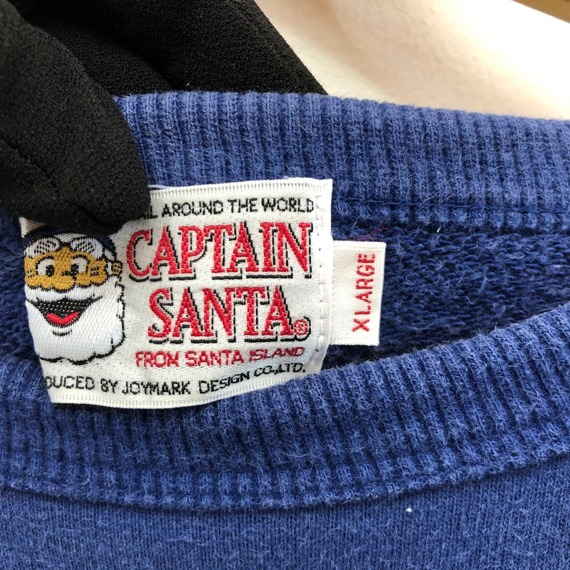 Rare Vintage Captain Santa Sweatshirt Big Logo Spellout | Etsy