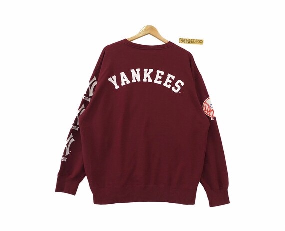 Rare!!! Vintage MLB New York Yankees Sweatshirt Big P… - Gem