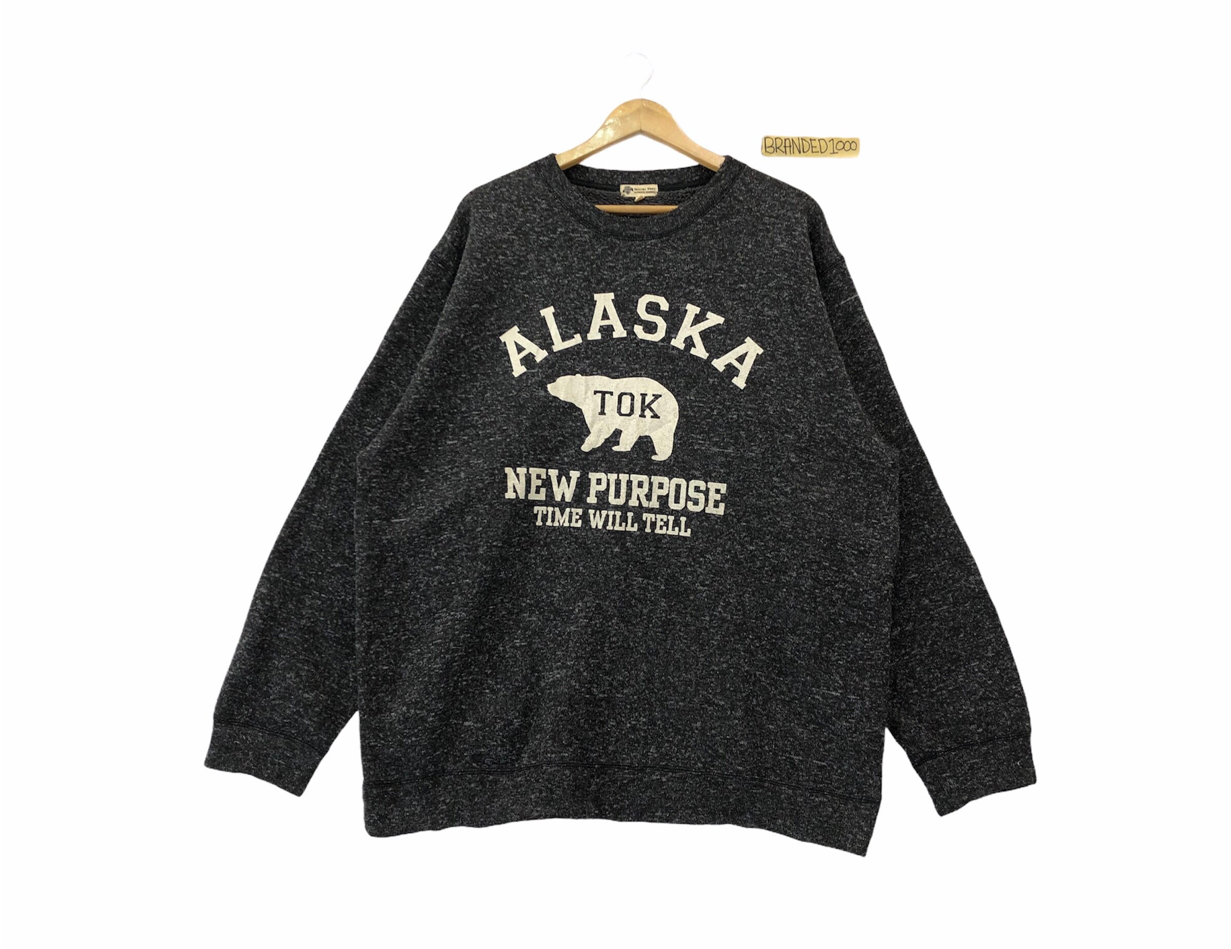 Rare Vintage Alaska Sweatshirt Alaska Big Spellout Pullover Alaska New ...