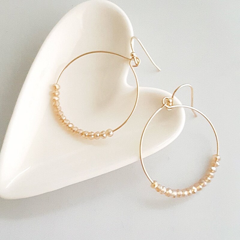 Beaded Dangle Earrings - Etsy