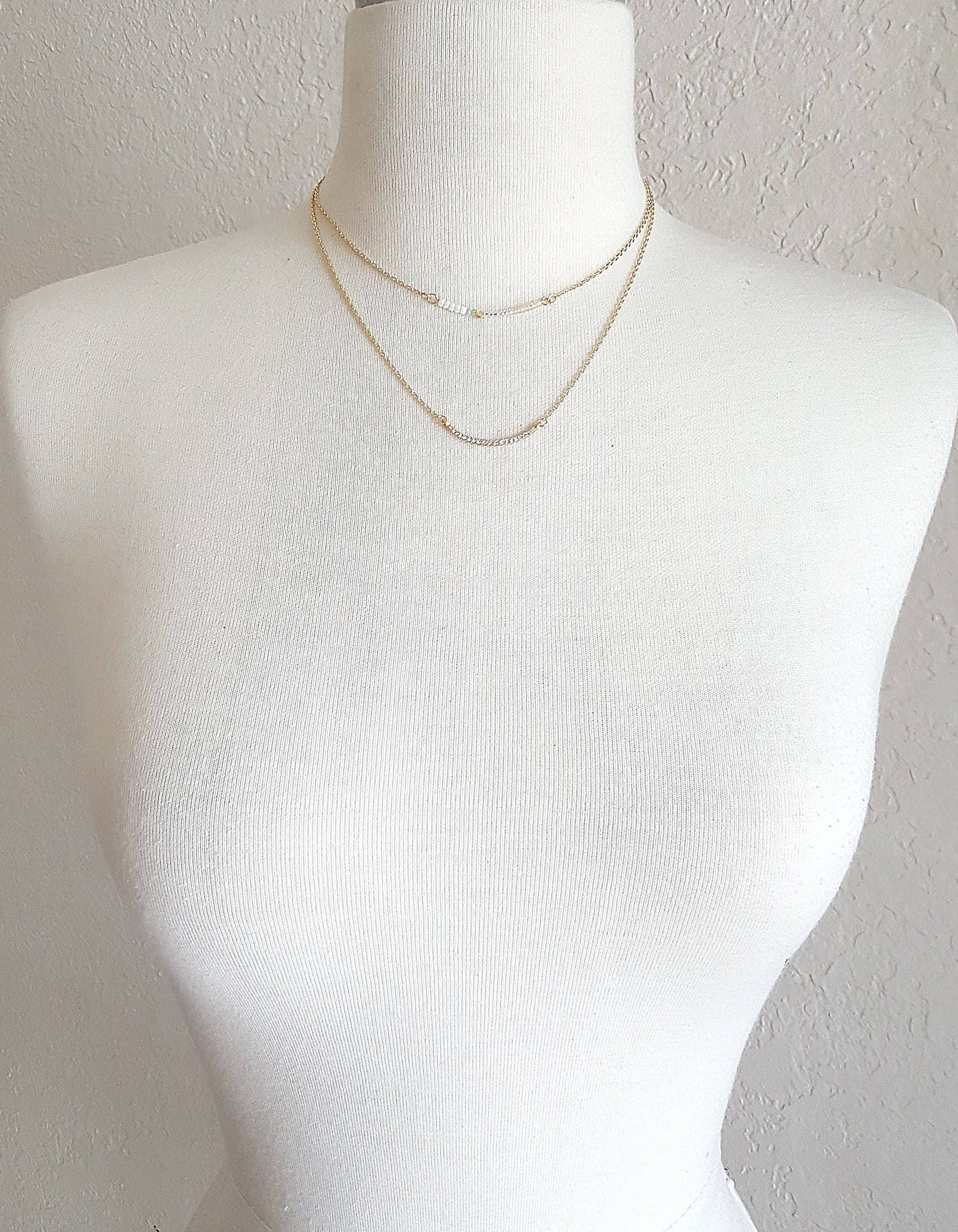 Double Layer Bead Chokerdouble Layer Chokerchokerlayering - Etsy