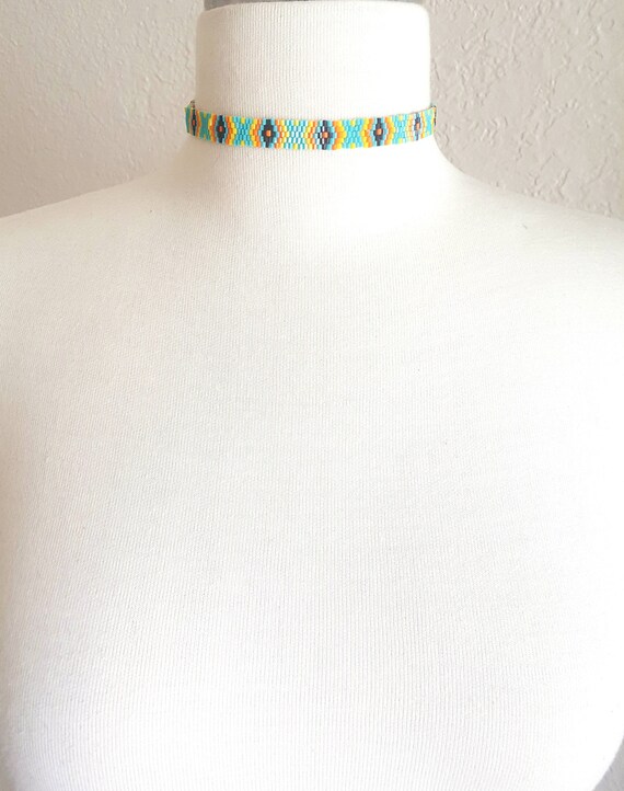 Tribal Beaded ChokerTribal Choker NecklaceNative American | Etsy