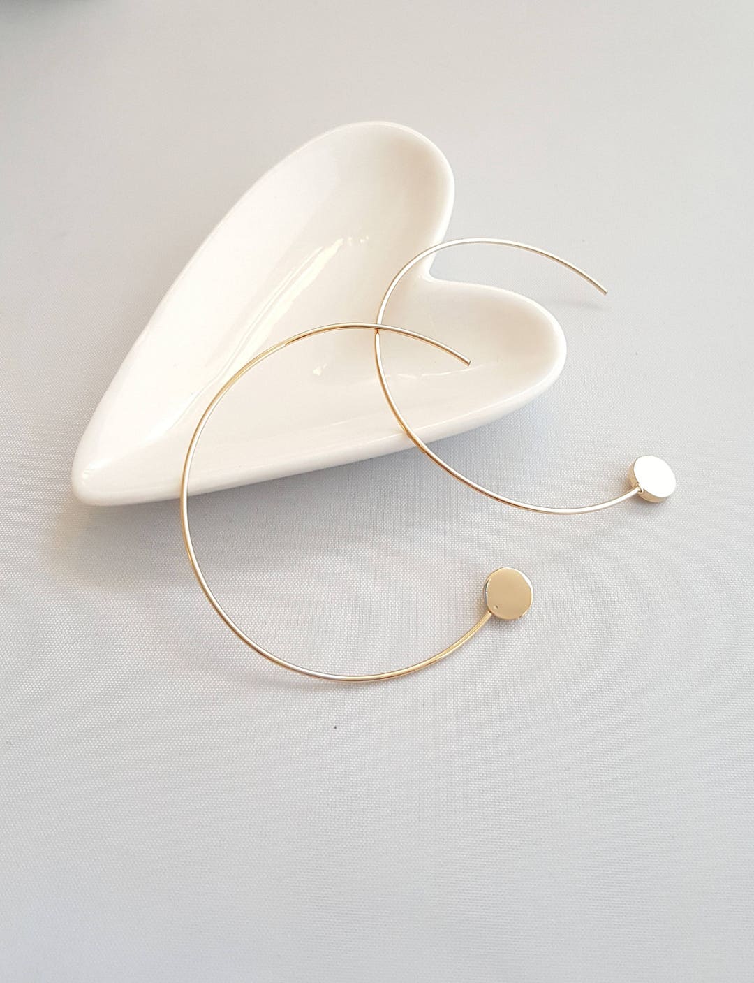 Circle Threader, Gold Threader, Gold Threader Earring,circle Threader ...