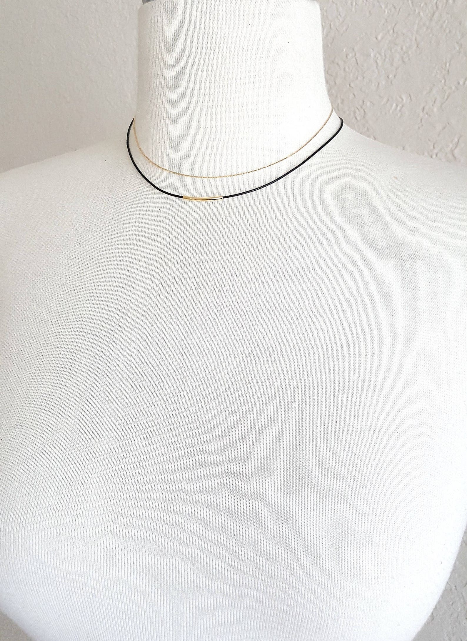 Curved Gold Bar Choker,choker,layering Choker,gold Layering Choker,gold ...