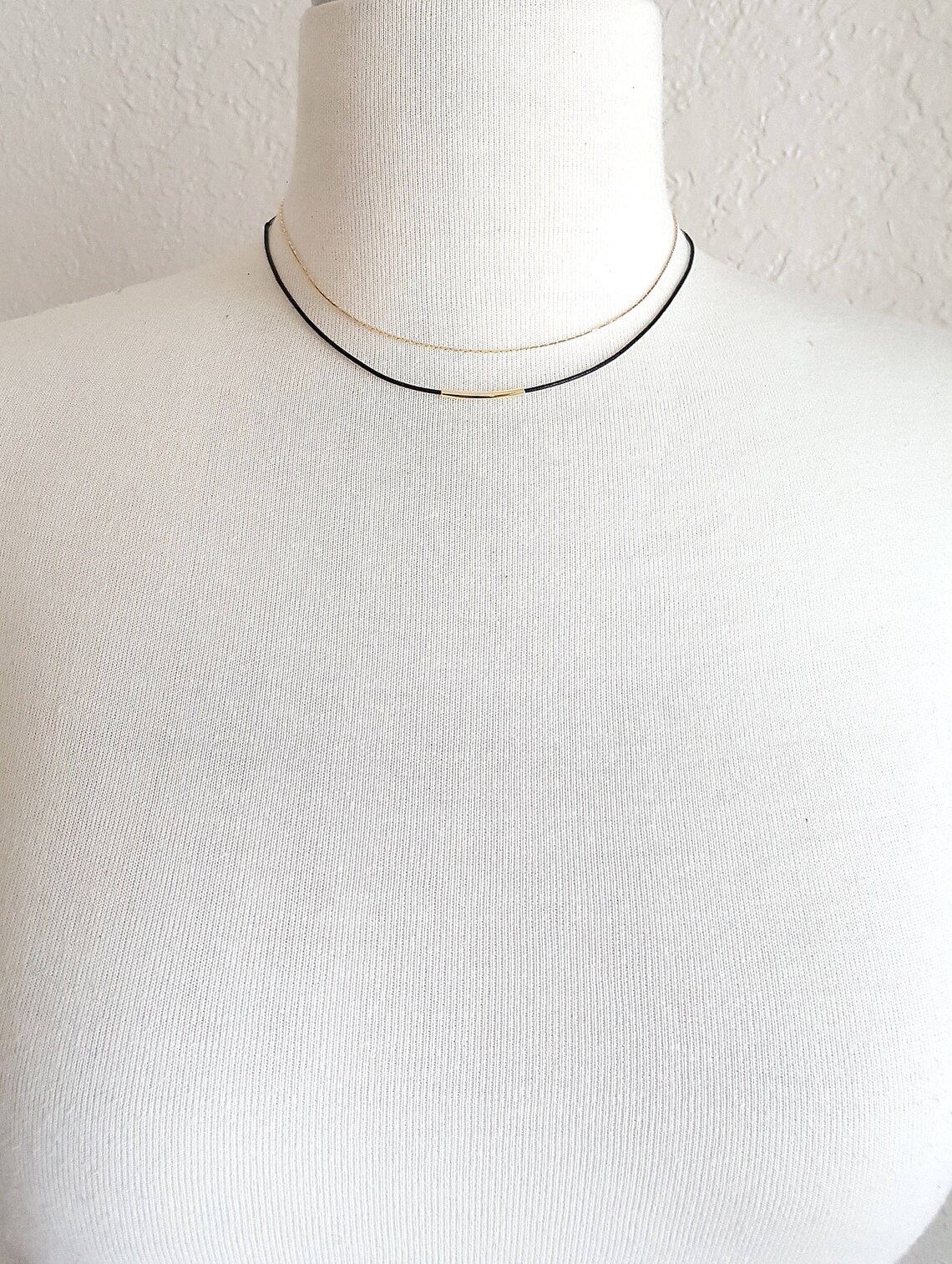 Curved Gold Bar Choker,choker,layering Choker,gold Layering Choker,gold ...