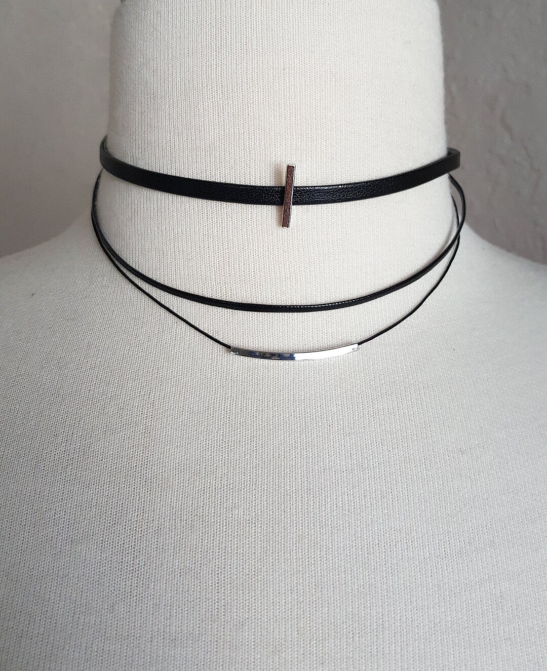 Multiple Layered Gold Bar Choker Necklace,choker Necklace,black Choker ...