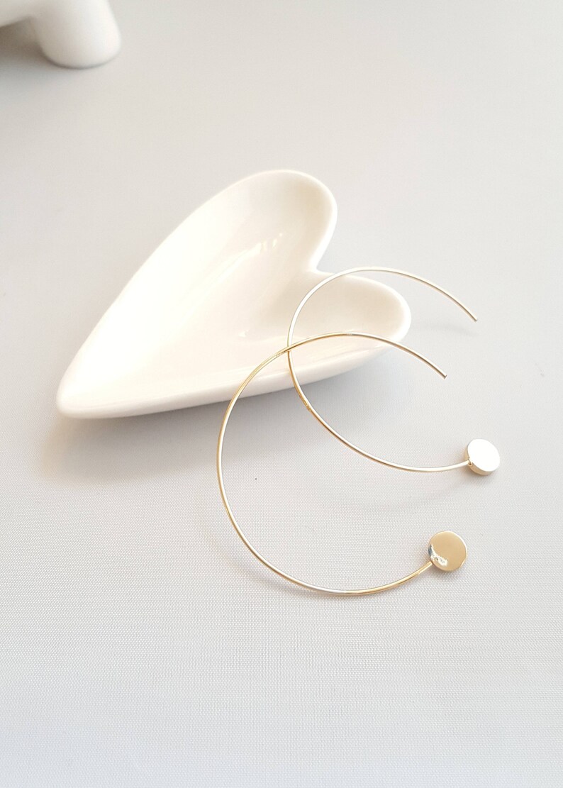 Circle Threader, Gold Threader, Gold Threader Earring,circle Threader ...