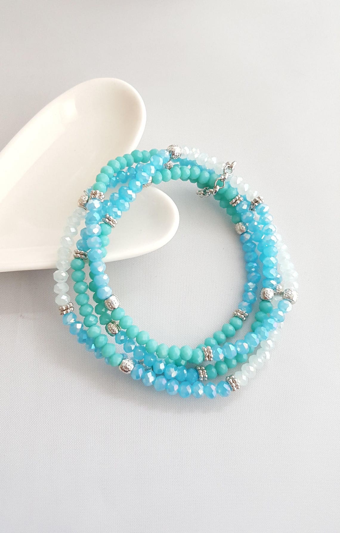 Layered Multi Beads Bracelet,turquoise Bead Bracelet,tiny Multi Bead ...