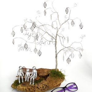 Steel 11th Anniversary Personalized Wire Family Tree Sculpture Custom ...