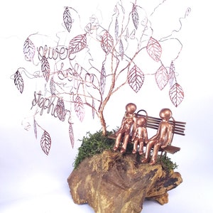 7th Anniversary Gift Men 7 Year Her Him Copper Tree Life Family Tree ...
