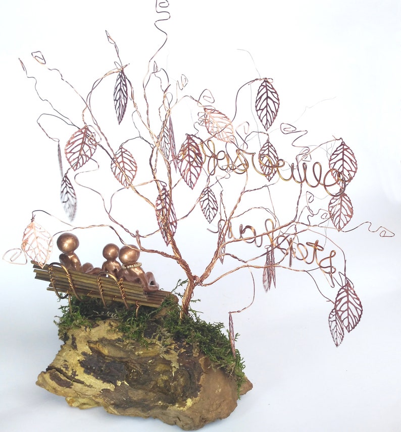 7th Anniversary Gift Men 7 Year Her Him Copper Tree Life | Etsy