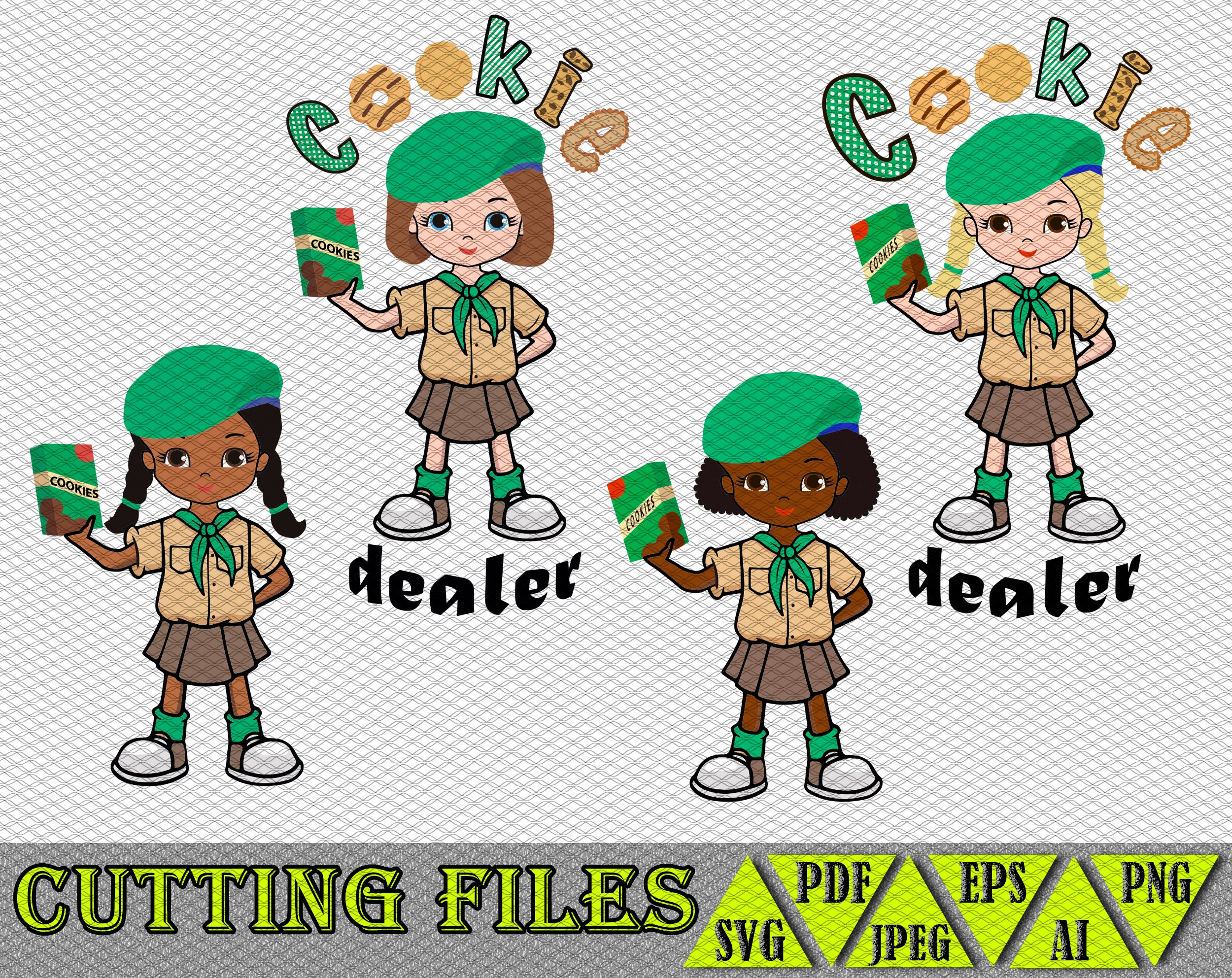 Cookie Dealer Svg Girl Scouts Cookie Png Girl Scout Cookies Etsy