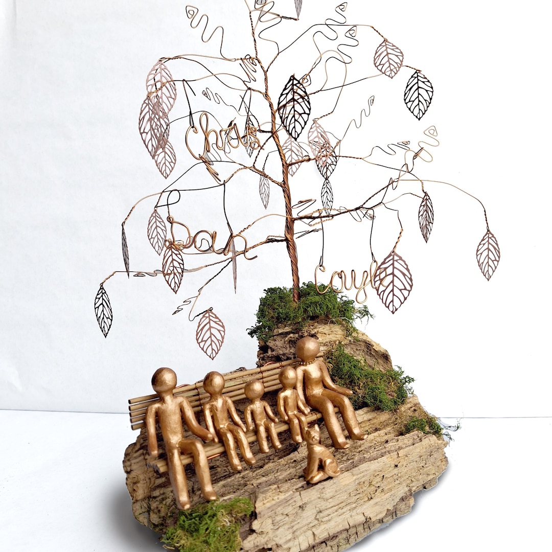 7th Anniversary Gift Men 7 Year Her Him Copper Tree Life Family Tree ...