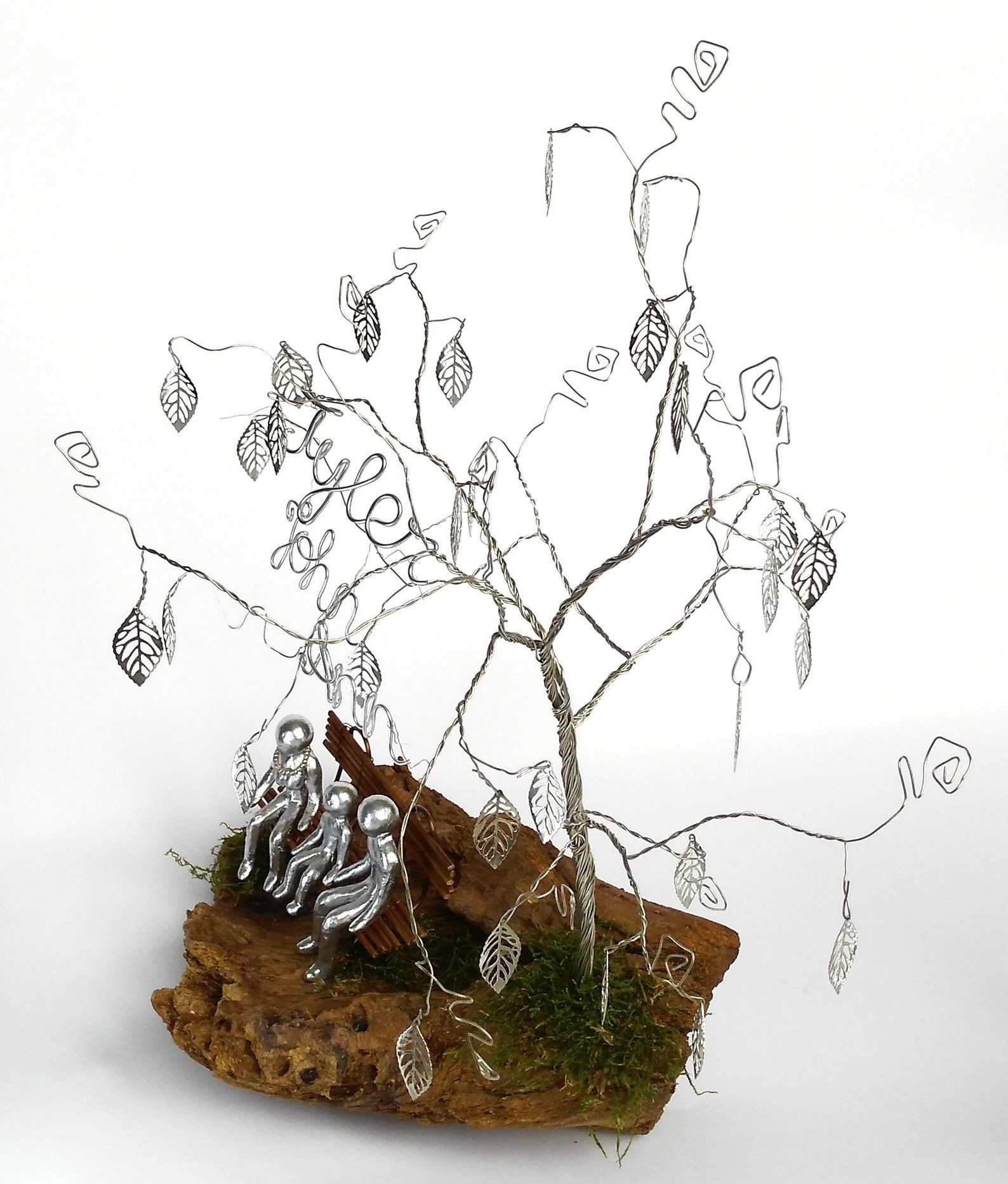 Steel 11th Anniversary Personalized Wire Family Tree Sculpture - Etsy