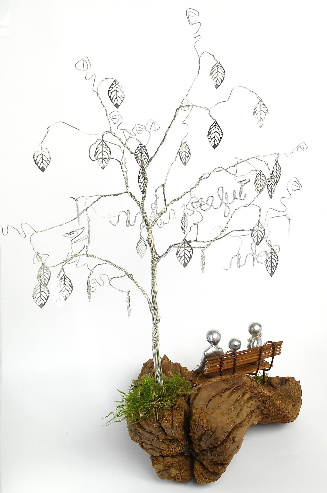 Steel 11th Anniversary Personalized Wire Family Tree Sculpture - Etsy
