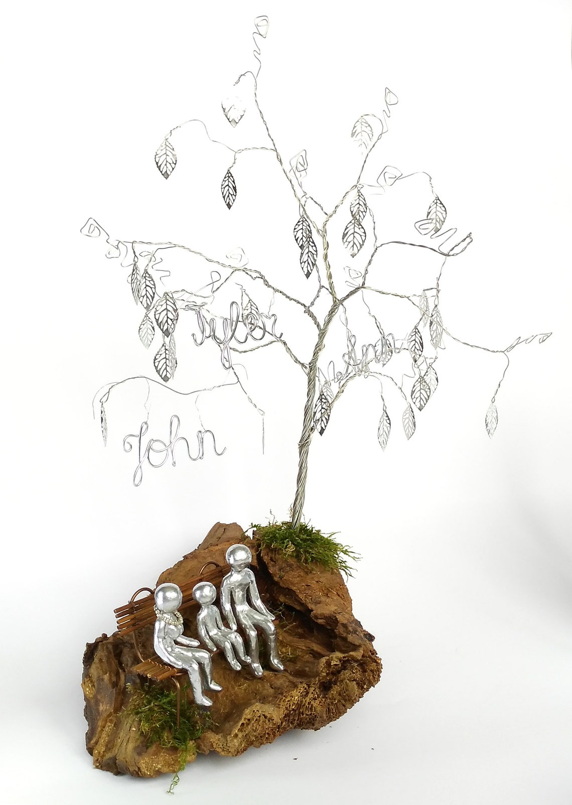 Steel 11th Anniversary Personalized Wire Family Tree Sculpture - Etsy