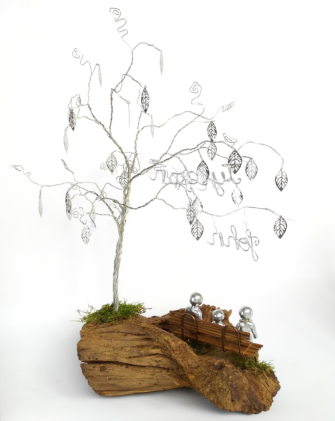Steel 11th Anniversary Personalized Wire Family Tree Sculpture - Etsy