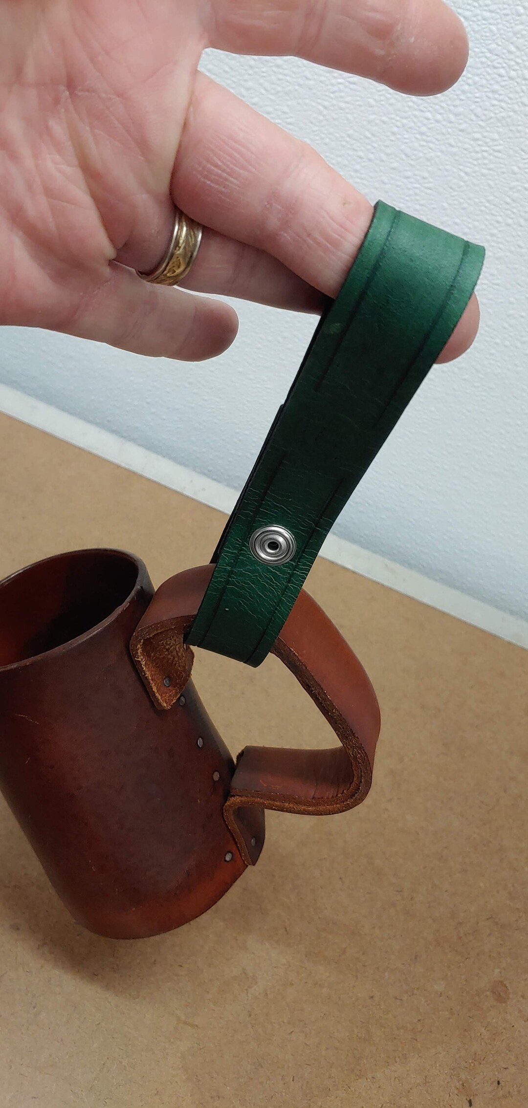 Embossed Genuine Leather Tankard Strap - Etsy