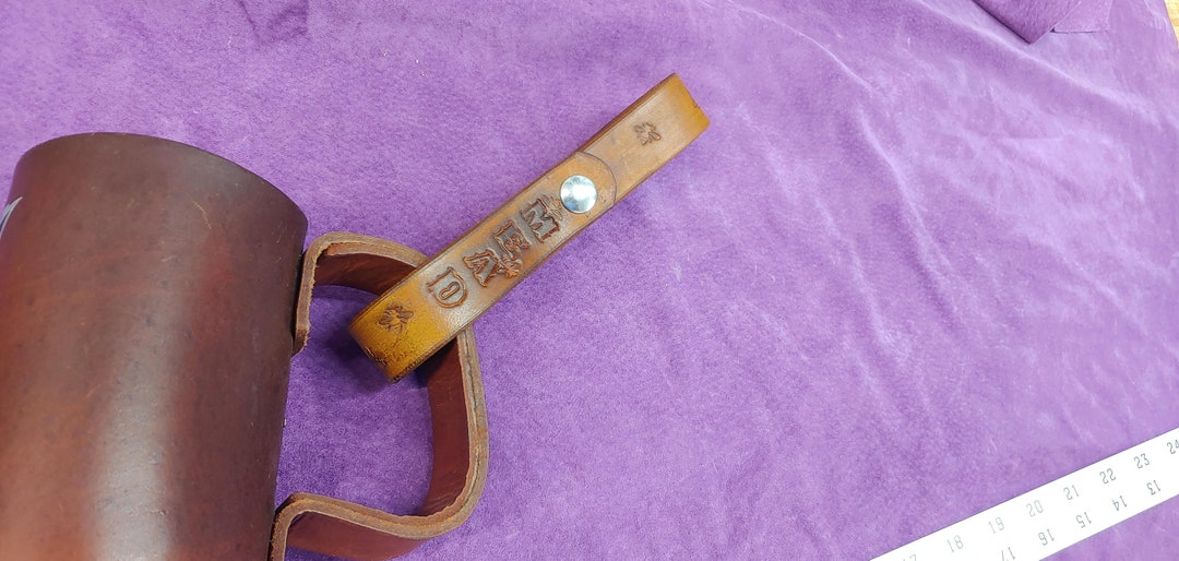 Embossed Genuine Leather Tankard Strap "mead" - Etsy
