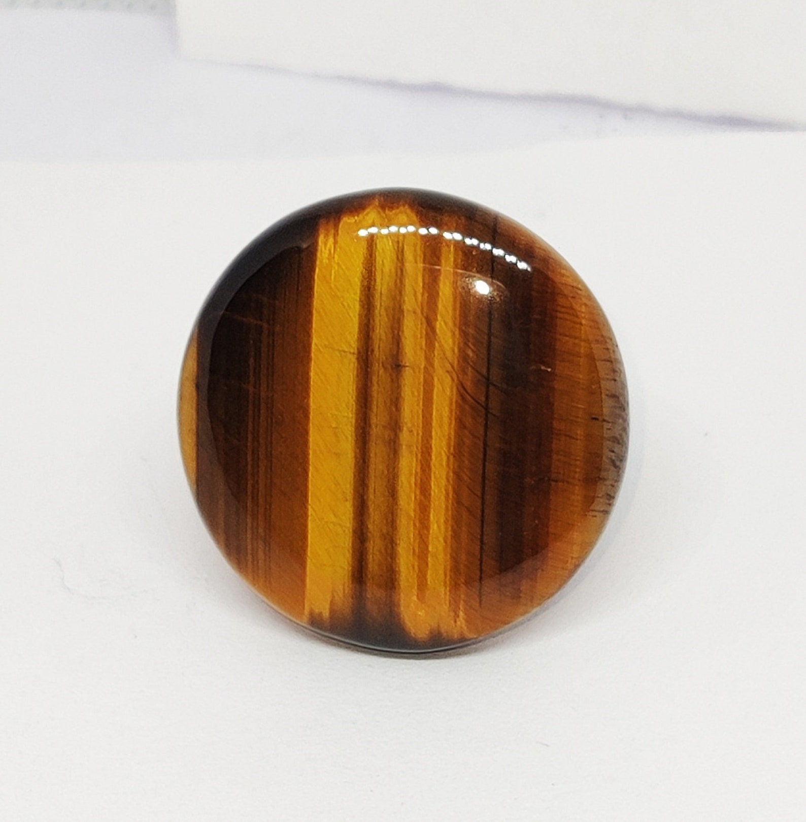 Elegant 100% Natural Yellow Tiger Eye AAA Quality Gemstone Round Shape ...