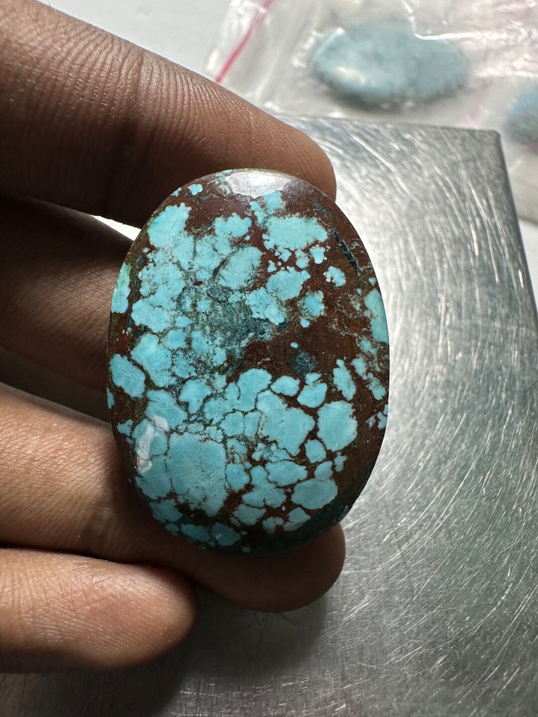 AAA+ Megnesite Turquoise Cabochon Oval Gemstone Cabochon Calibrated ...
