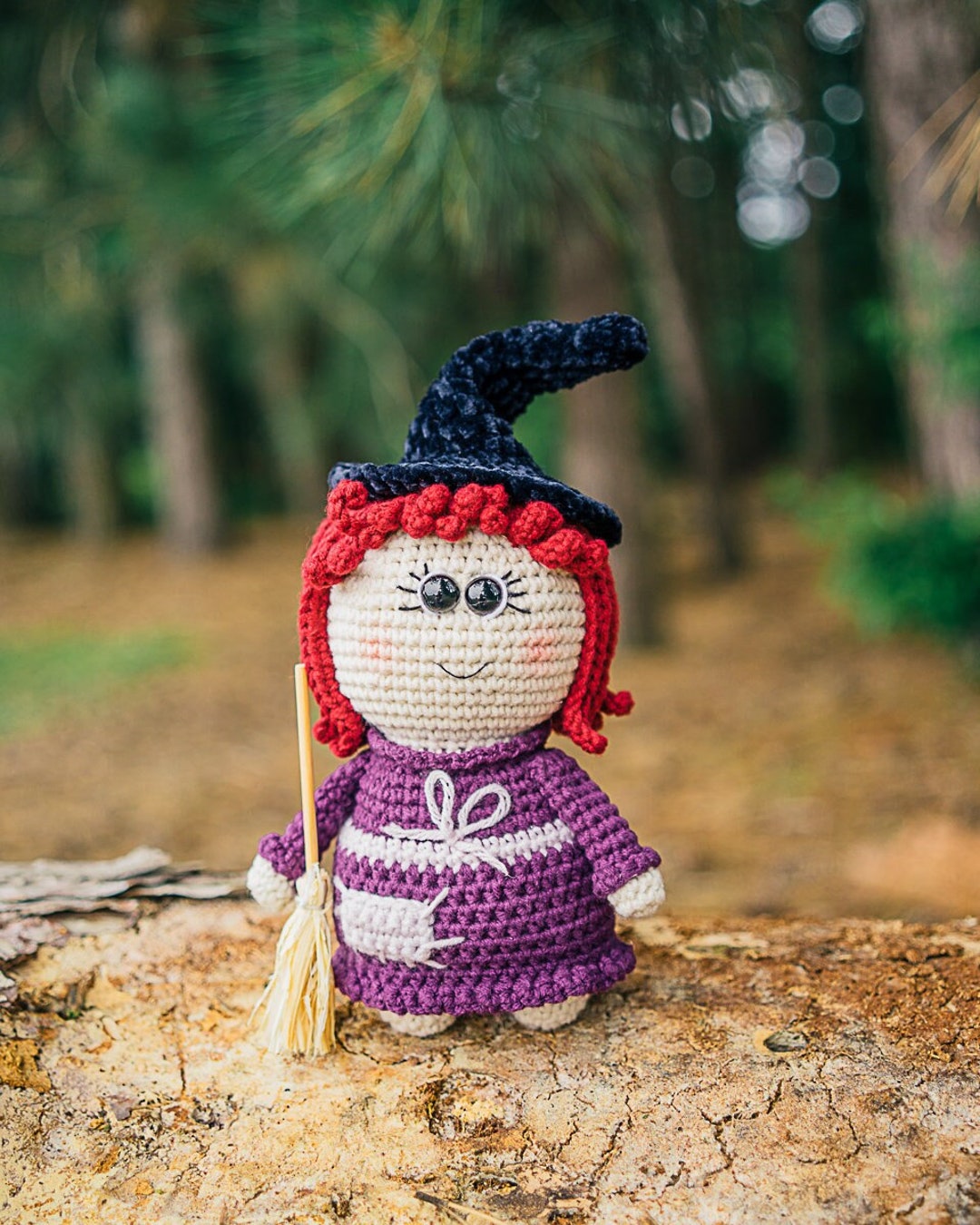 CROCHET PATTERN Little Witch, Crochet Witch Pattern, Amigurumi Witch ...