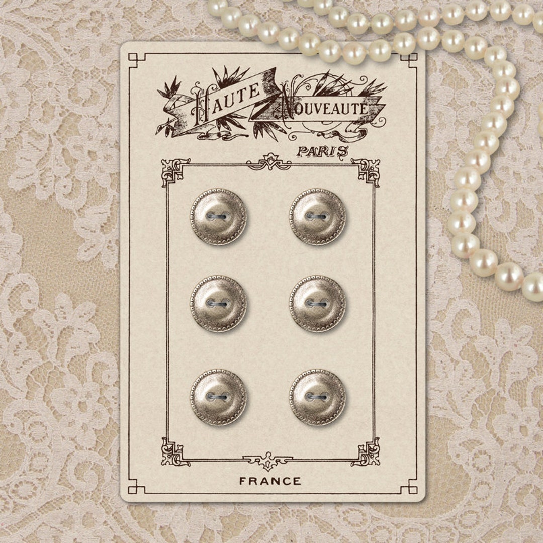 Digital Printable Authentic Vintage Button Card Haute Nouveauté. - Etsy
