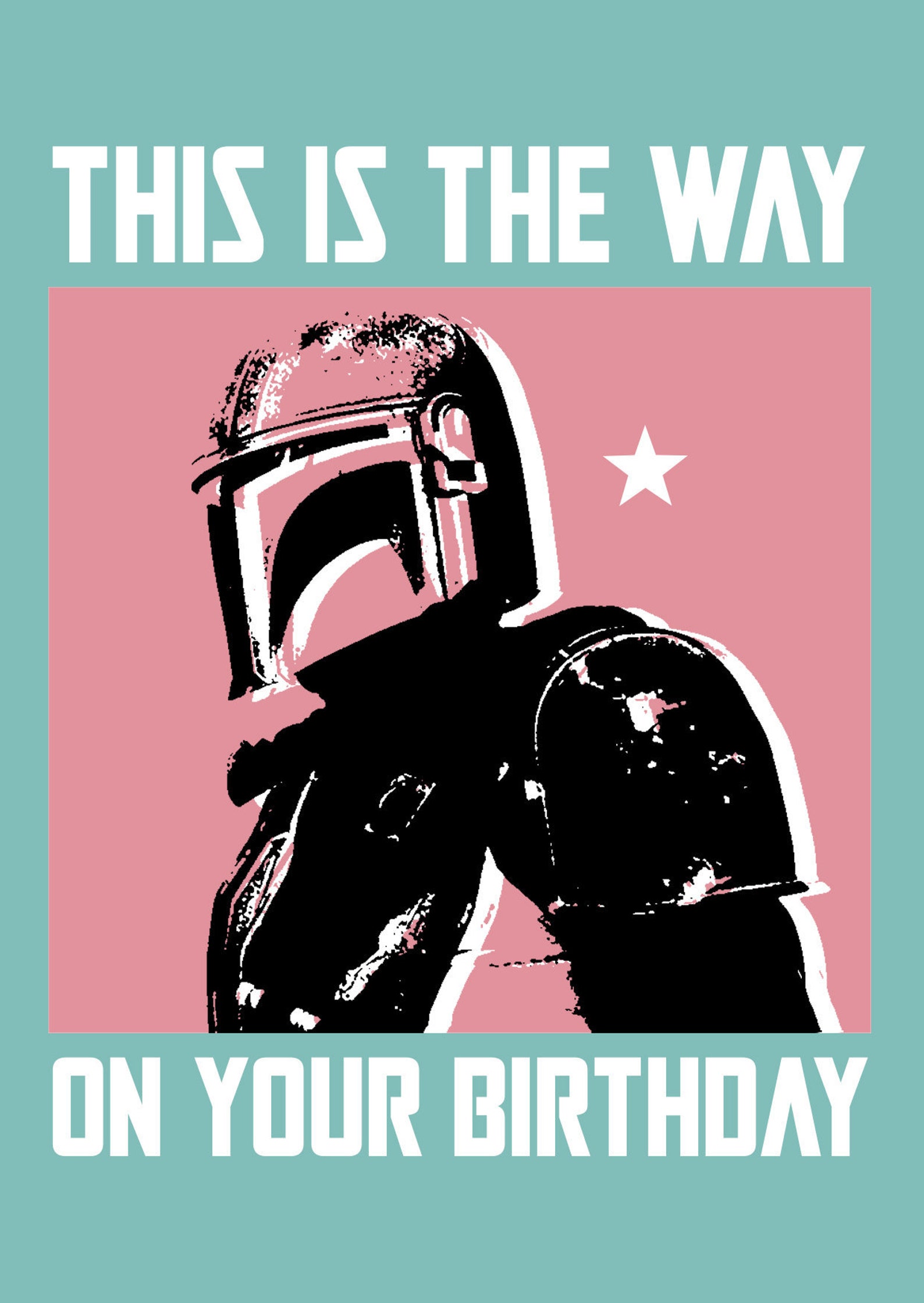 The Mandalorian Card The Mandalorian Birthday Card The | Etsy