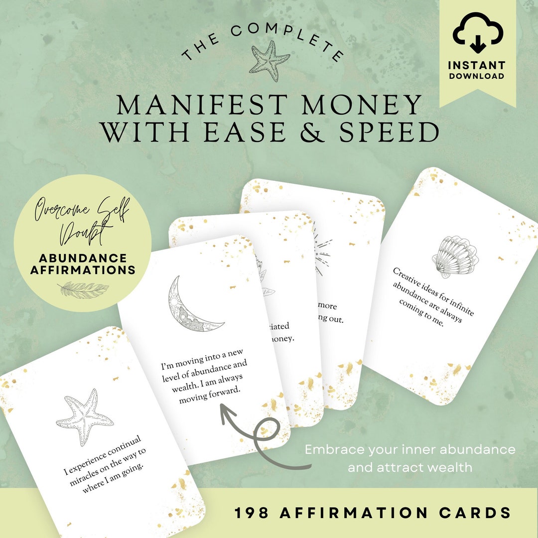 Printable Abundance Affirmation Cards, Self Love Gift, Abundance Kit ...