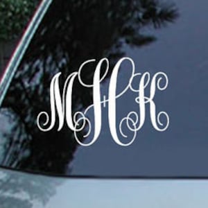 Car Monogram Decal Custom Bumper Sticker Personalized With Your ...