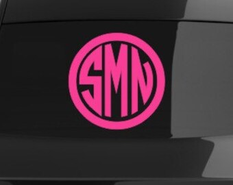 Car Monogram Decal Custom Bumper Sticker Personalized With | Etsy