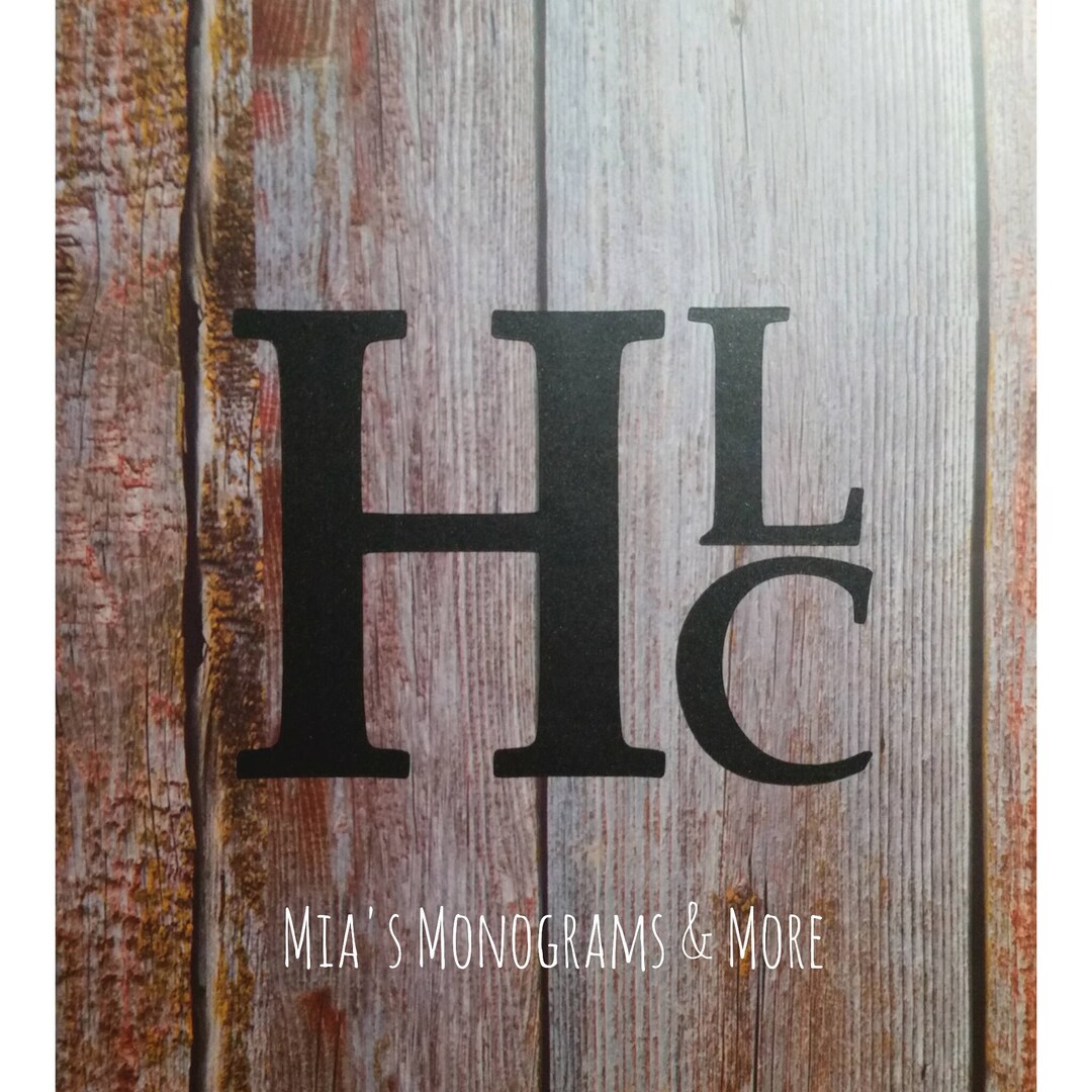 Custom Monogram Initial Decal for Cars, Yetis, Notebooks & More ...