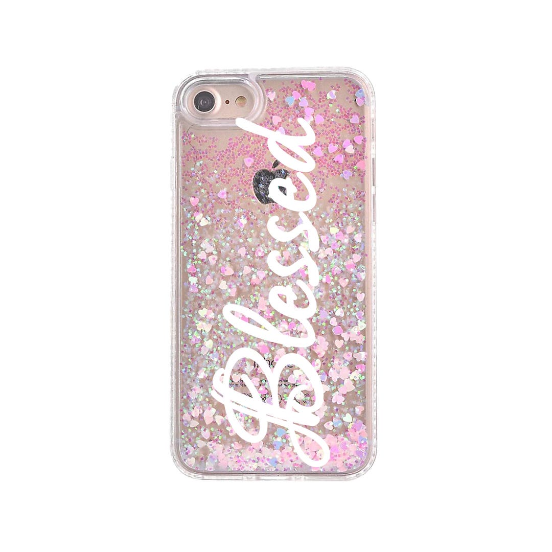 Blessed iPhone Case Pink Glitter iPhone 15 Case iPhone 14 Pro - Etsy
