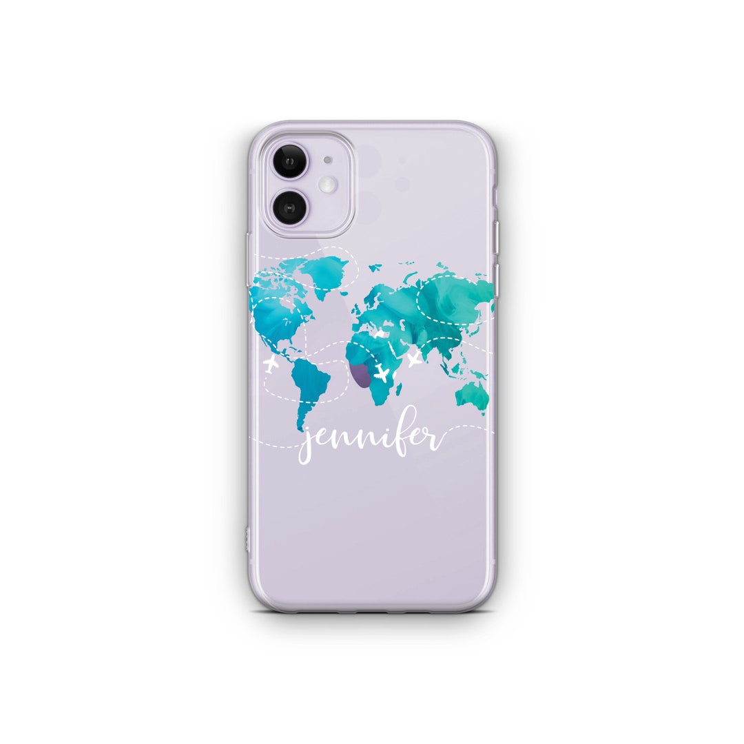 CLEAR iPhone 13 Case World Map Airport Travel Jetsetter iPhone - Etsy