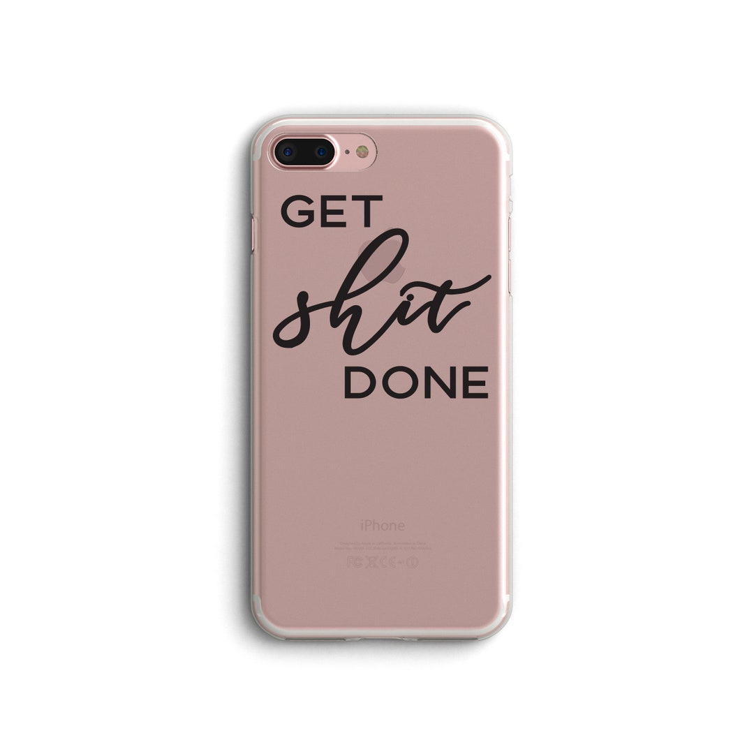 CLEAR iPhone 14 Pro Case iPhone 14 Case Get Shit Done iPhone - Etsy